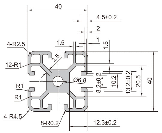 4040 Heavy Duty Silver T-Slot Aluminium Profile (40 Series) – RM components