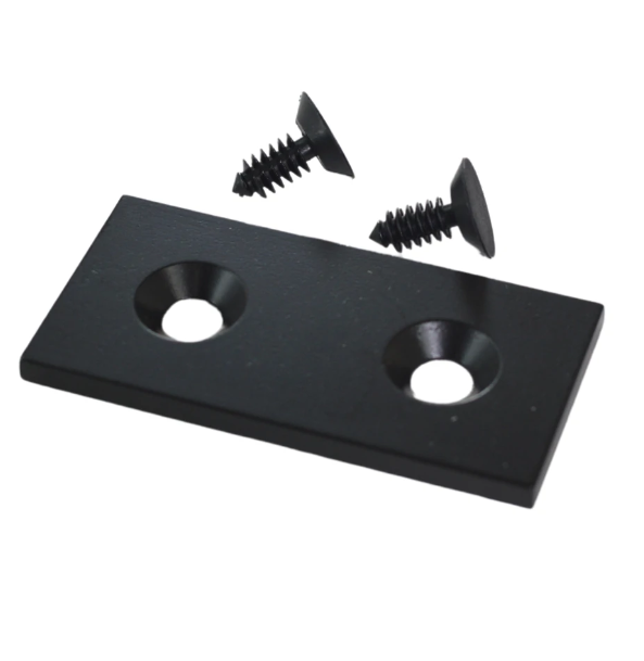 Black anodized 40×80 End Cap Bracket A – 40 Series – RM components