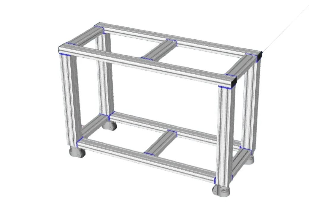 800x1400x900 (HxLxW) Heavy Duty with Portable and stationary wheel sta ...