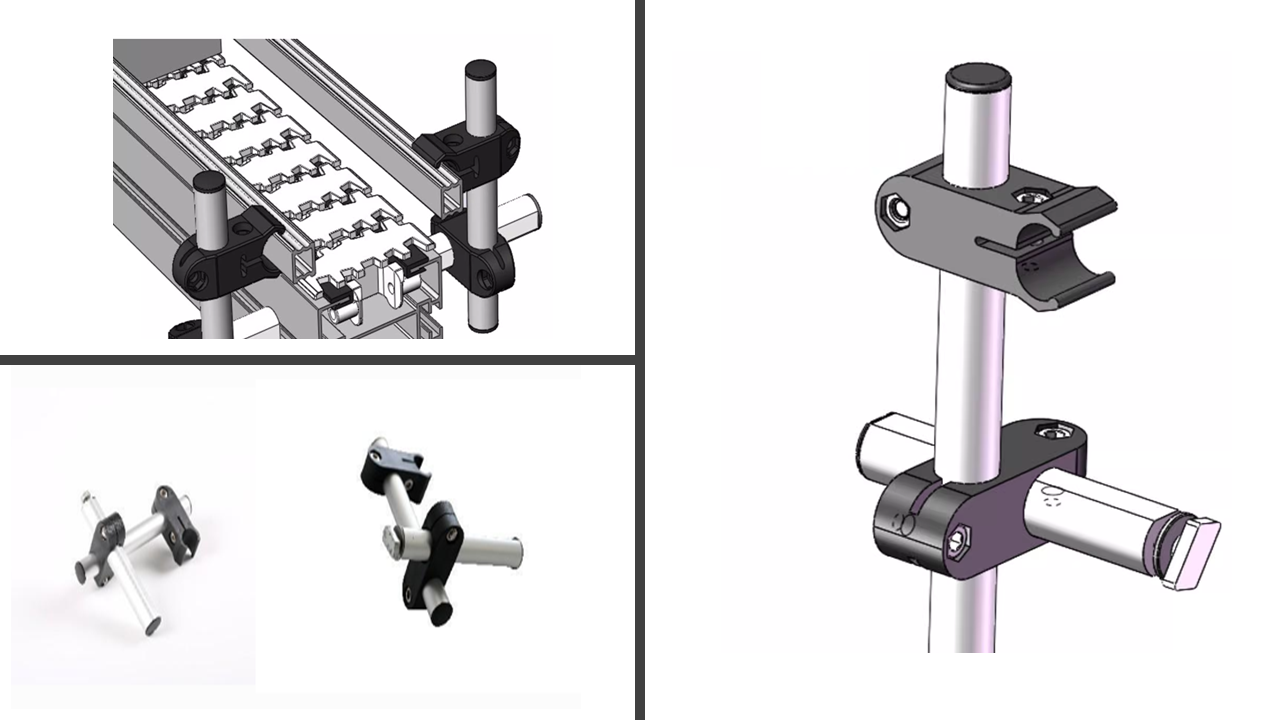 Conveyor guide rails mount bracket kits – RM components