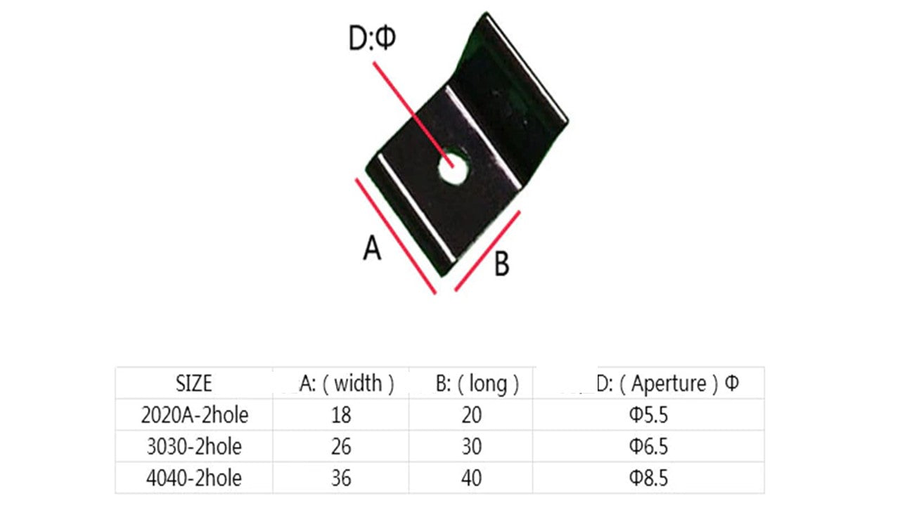 right Angle V slot Bracket-40 Series – RM components