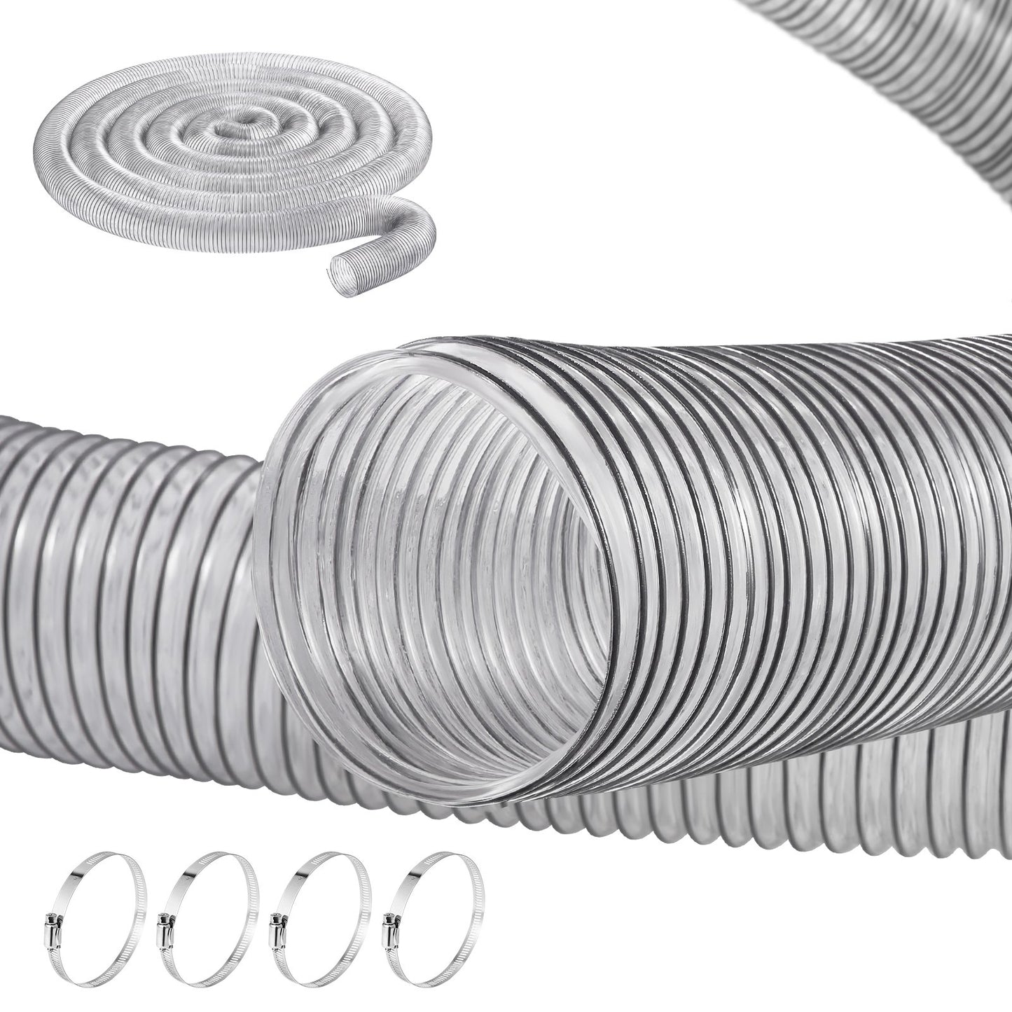 100mm X 5m Dust Collection Hose Thickened PVC Flexible Clear Hose – RM ...