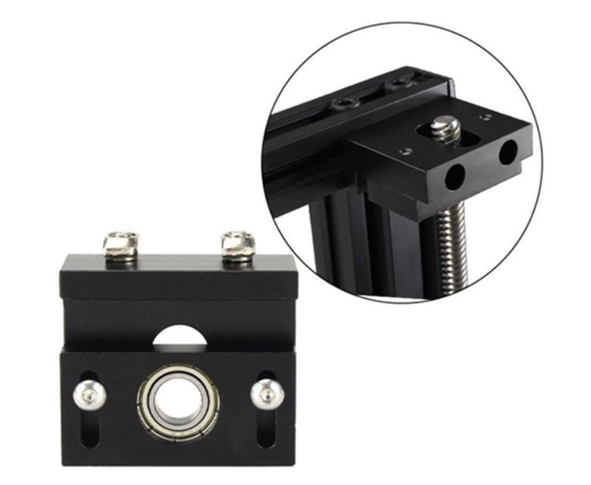 Z-Axis leadscrew top mount with screws and T-Nuts – RM components