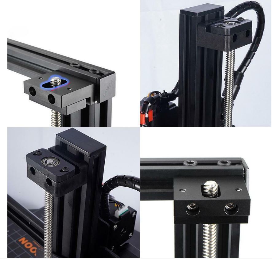 Z-Axis leadscrew top mount with screws and T-Nuts – RM components