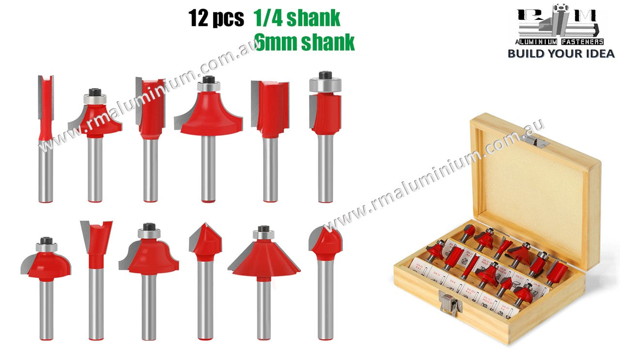 Shank Milling Cutter Router Bit Set Wood Cutter Carbide Shank Mill ...