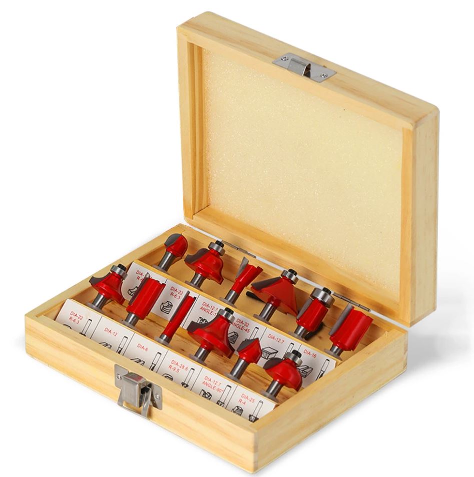 Shank Milling Cutter Router Bit Set Wood Cutter Carbide Shank Mill ...