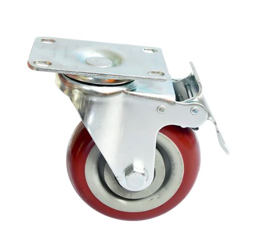 75 mm 3 Inches Ball Bearing PU Polyurethane Rust-proof Caster Wheel ...