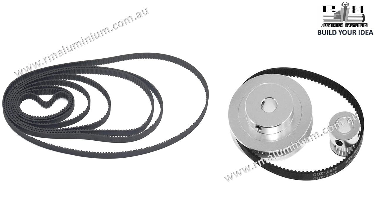 2GT Closed Loop Rubber Belt Length 100mm Width 6mm Timing Belt for 3D ...