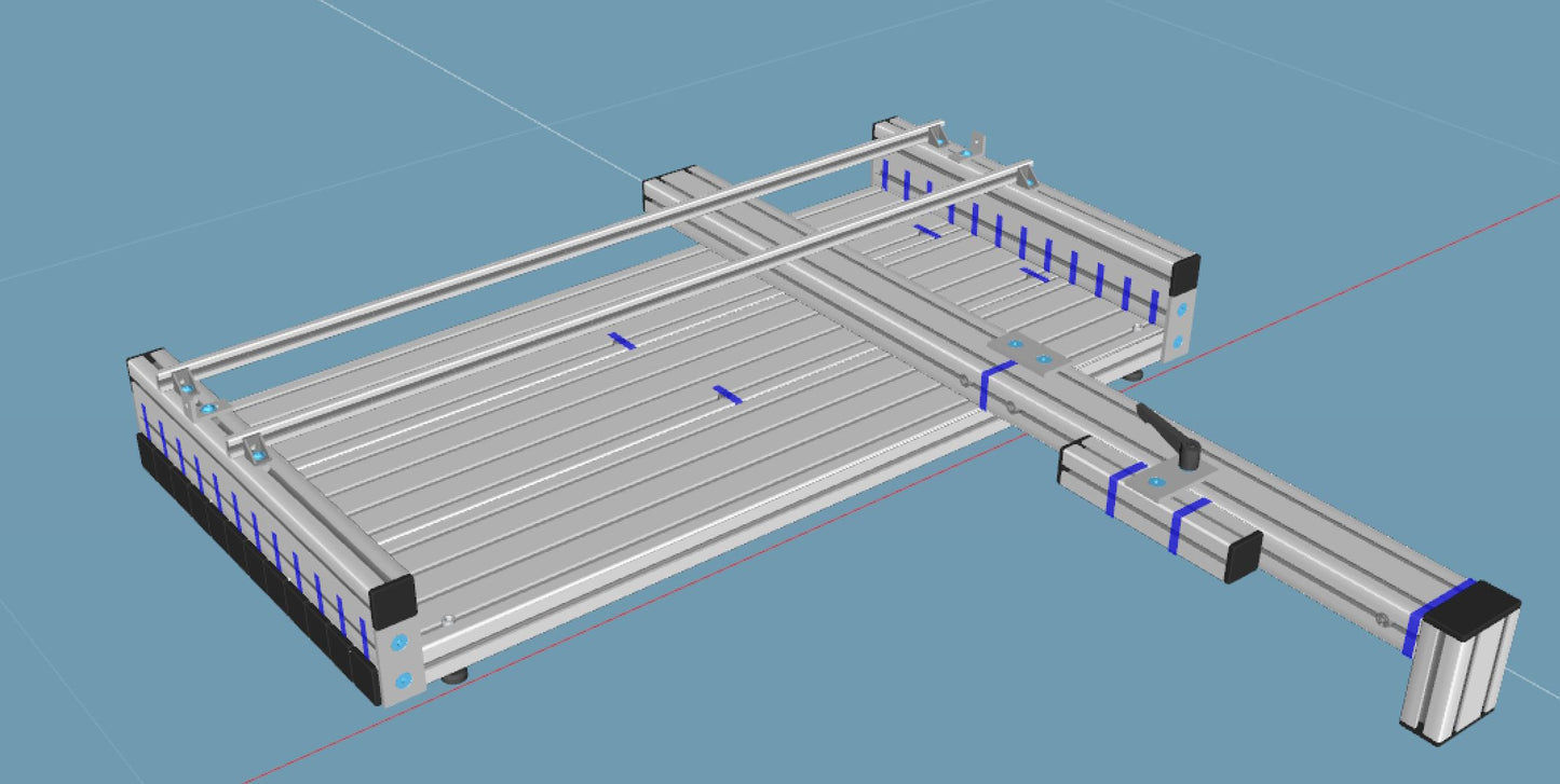 Aluminium frame Circular saw slide guide – RM components