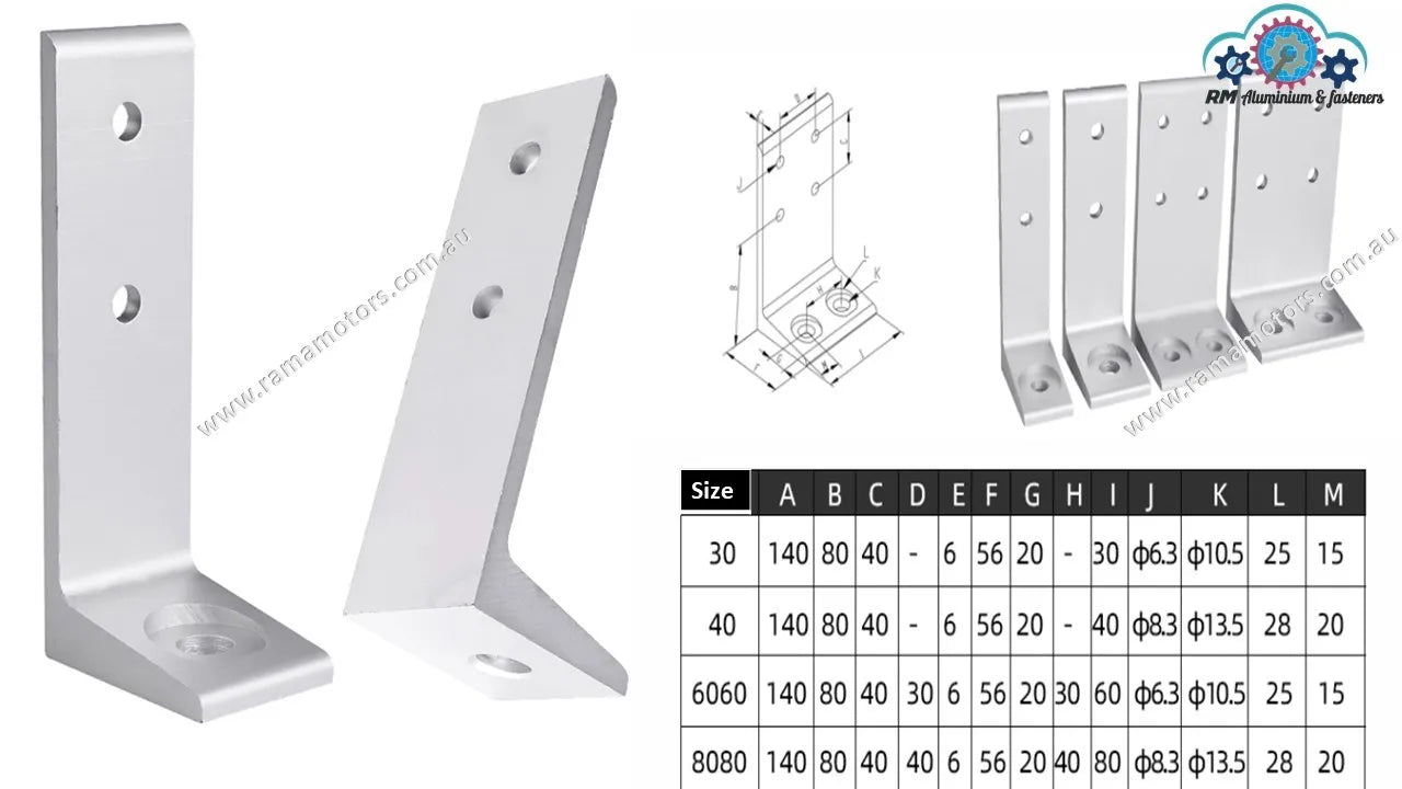 Aluminium Alloy floor mount base connector plate (30 series) – RM components