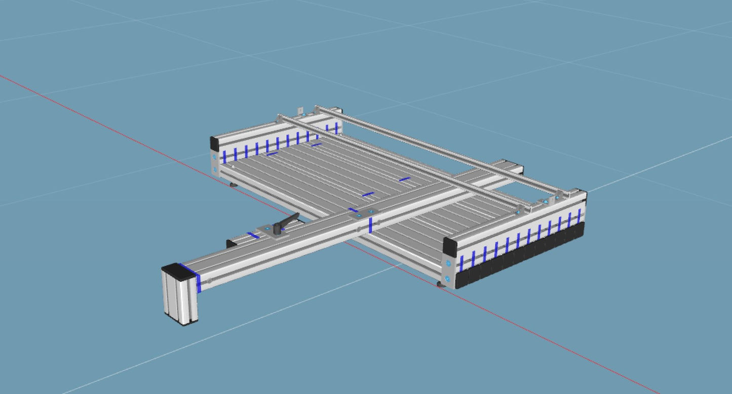 Aluminium frame Circular saw slide guide – RM components