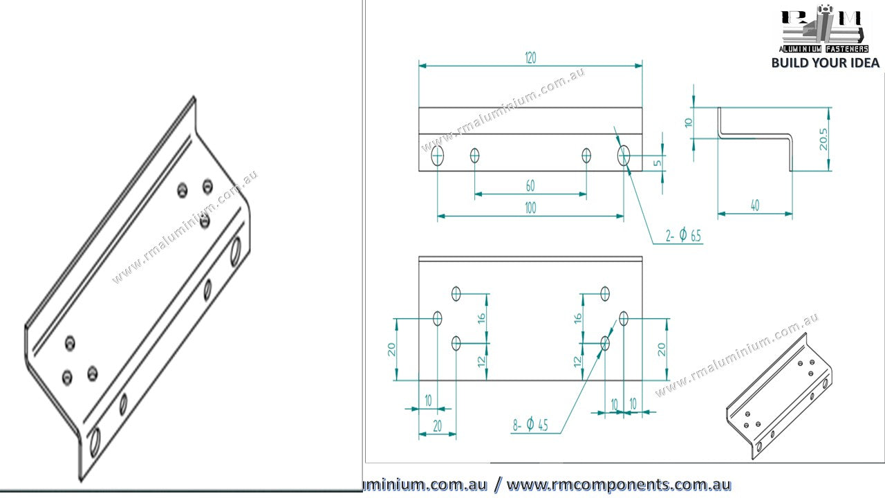 Cable Drag Chain Mounting Bracket and chain support bracket – RM components