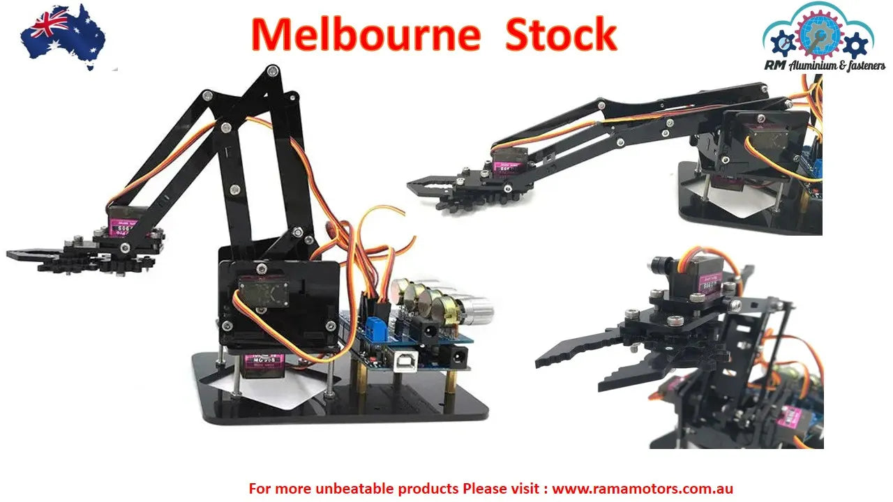 URUAV DIY 4DOF Robot Arm 4 Axis Acrylic Rotating Mechanical Robot Arm ...