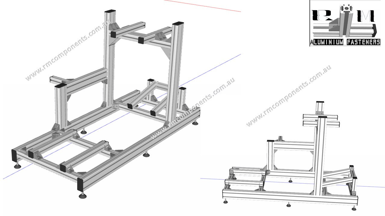 T slot aluminium profile Racing simulation rig - Frame Silver – RM ...