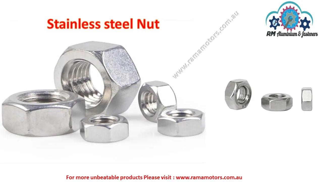 Pack of 20 pcs M6 Stainless Steel Hex Nuts – RM components