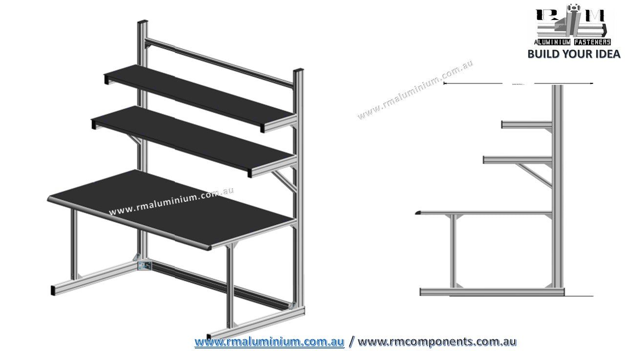 1500x1200x750mm (H x L x W) Workbench – RM components